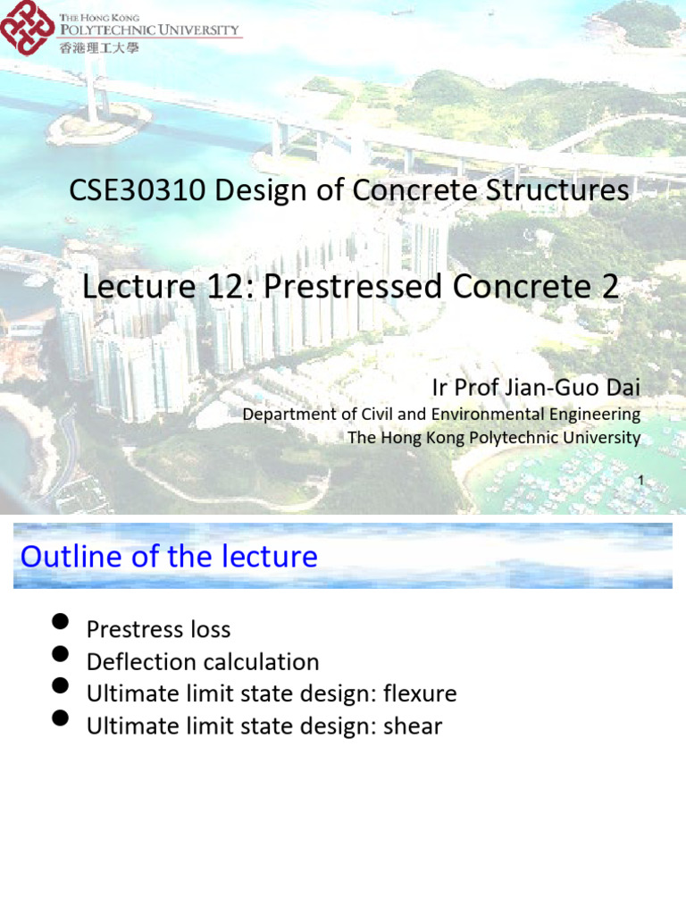 CSE30310 Lecture 12 | PDF | Bending | Prestressed Concrete