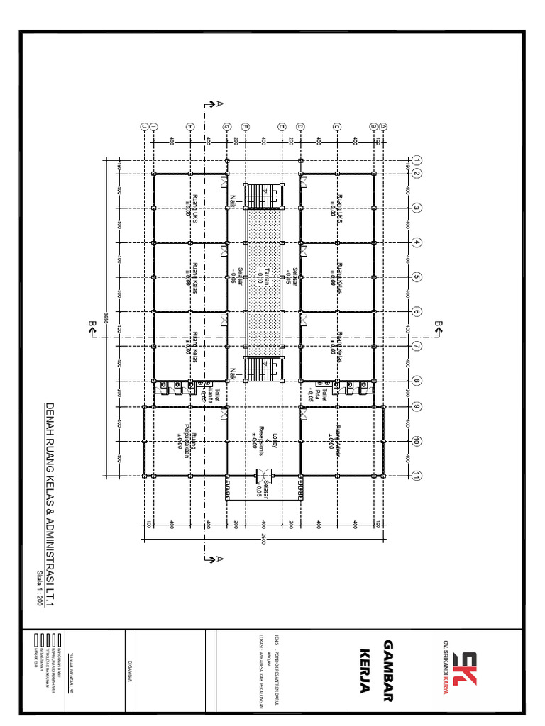 5.denah Ruang Kelas lt1 | PDF