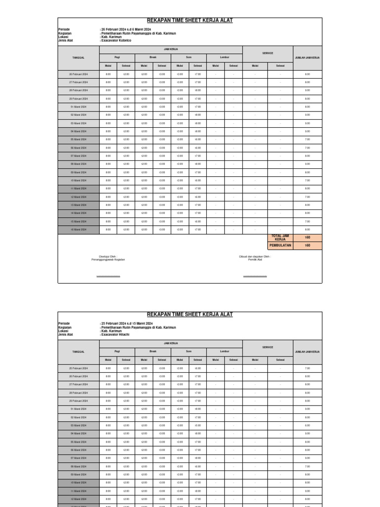Time Sheet | PDF