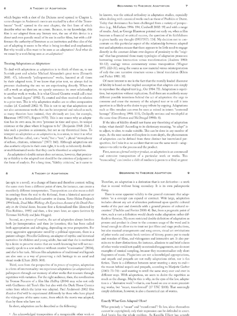 Hutcheon Part 1 | PDF