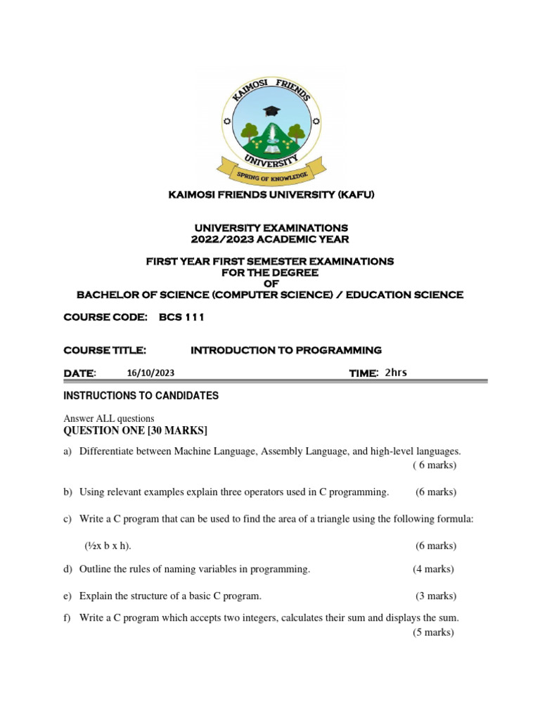 CAT-Introduction To Programming | PDF