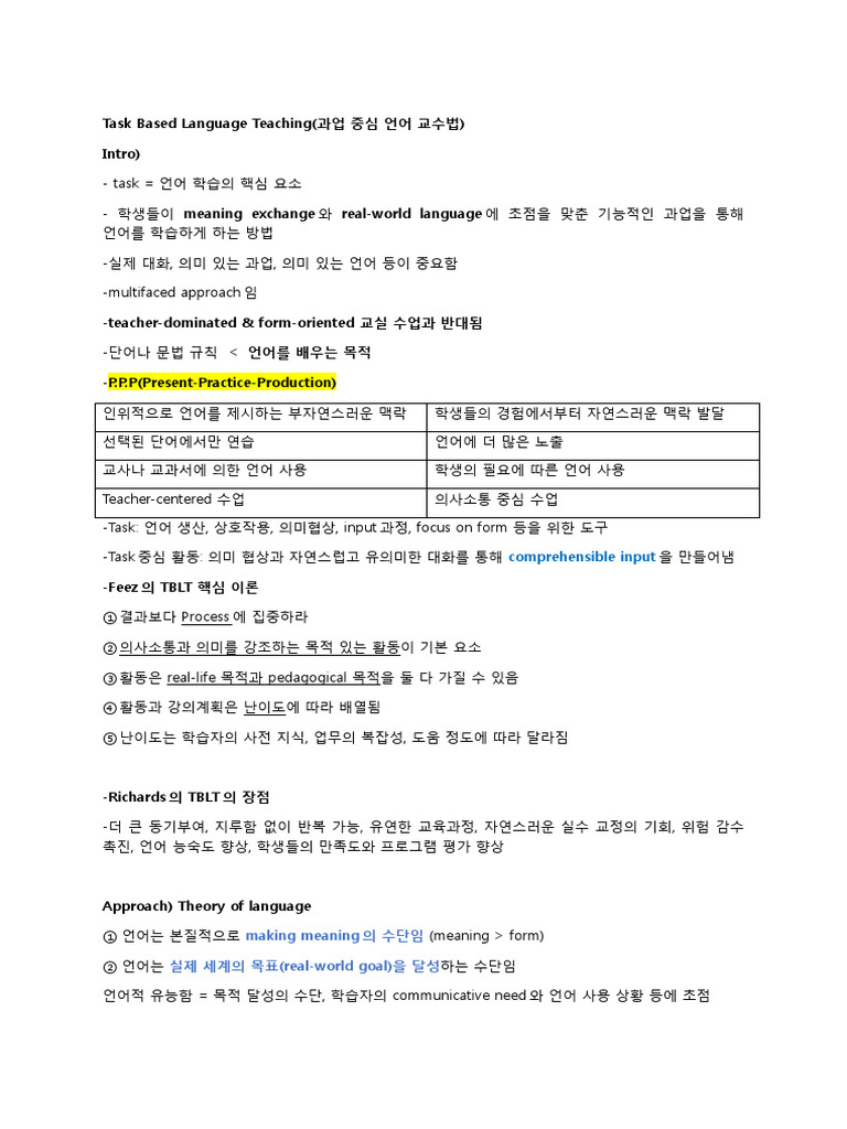 Task Based Language Teaching (복구됨) | PDF Task Based Language Teaching (복구됨) | PDF