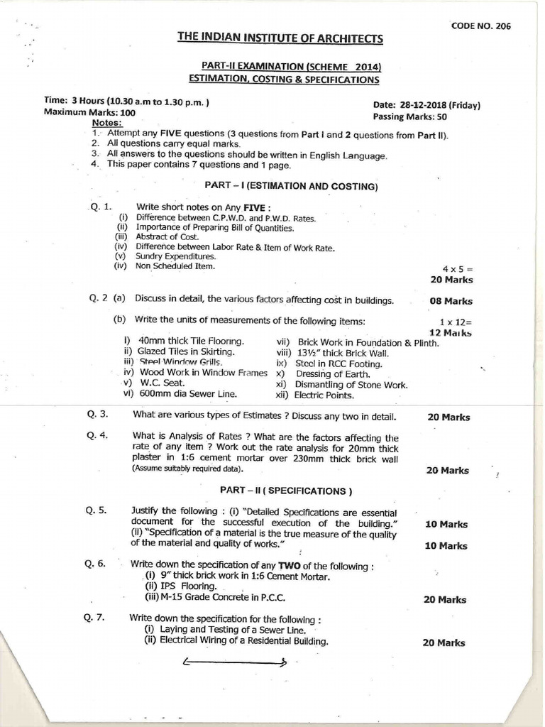 206 - Estimation Costing and | PDF
