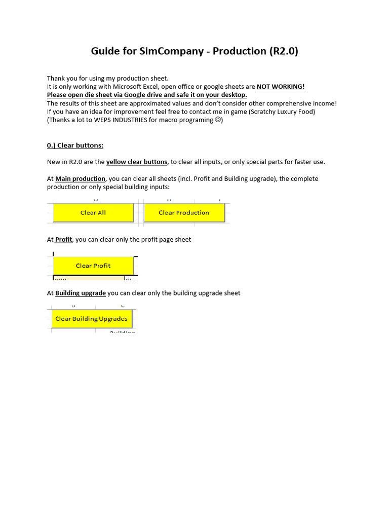 Guide For SimCompany - Production (R2.0) Eng | PDF | Prices | Stocks