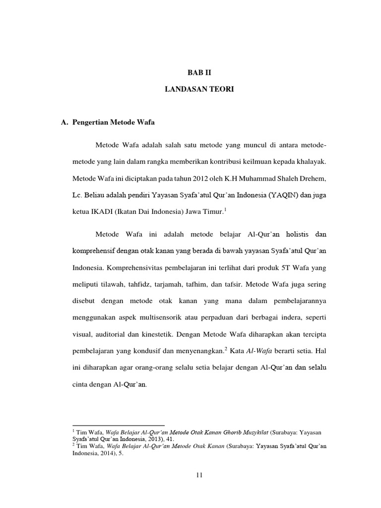 Metode Wafa: Belajar Al-Qur'an Holistik | PDF