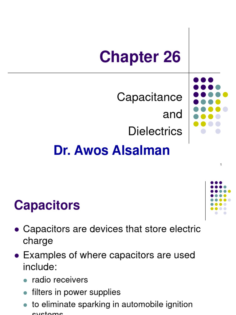Chapter 26 m | PDF | Capacitor | Capacitance