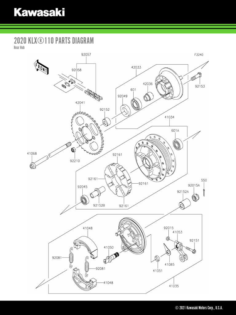 Kawasaki-KLX 110-2020-Tech Specs 2 | PDF | Automotive Technologies | Vehicle Parts