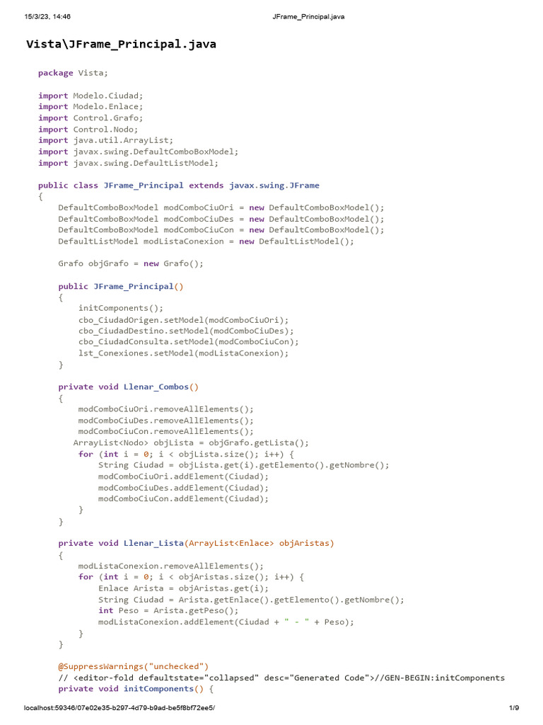 JFrame Principal - Java | PDF | Concurrency (Computer Science) | Software Industry