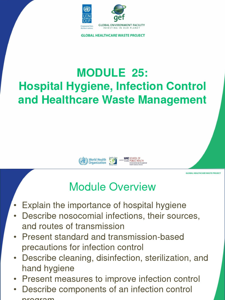 Module 25 - Hospital Hygiene Infection Control and Health Care Waste ...