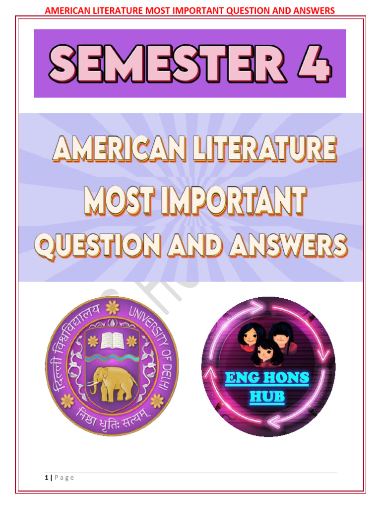 Key Questions in American Literature | PDF | Bartleby, The Scrivener ...