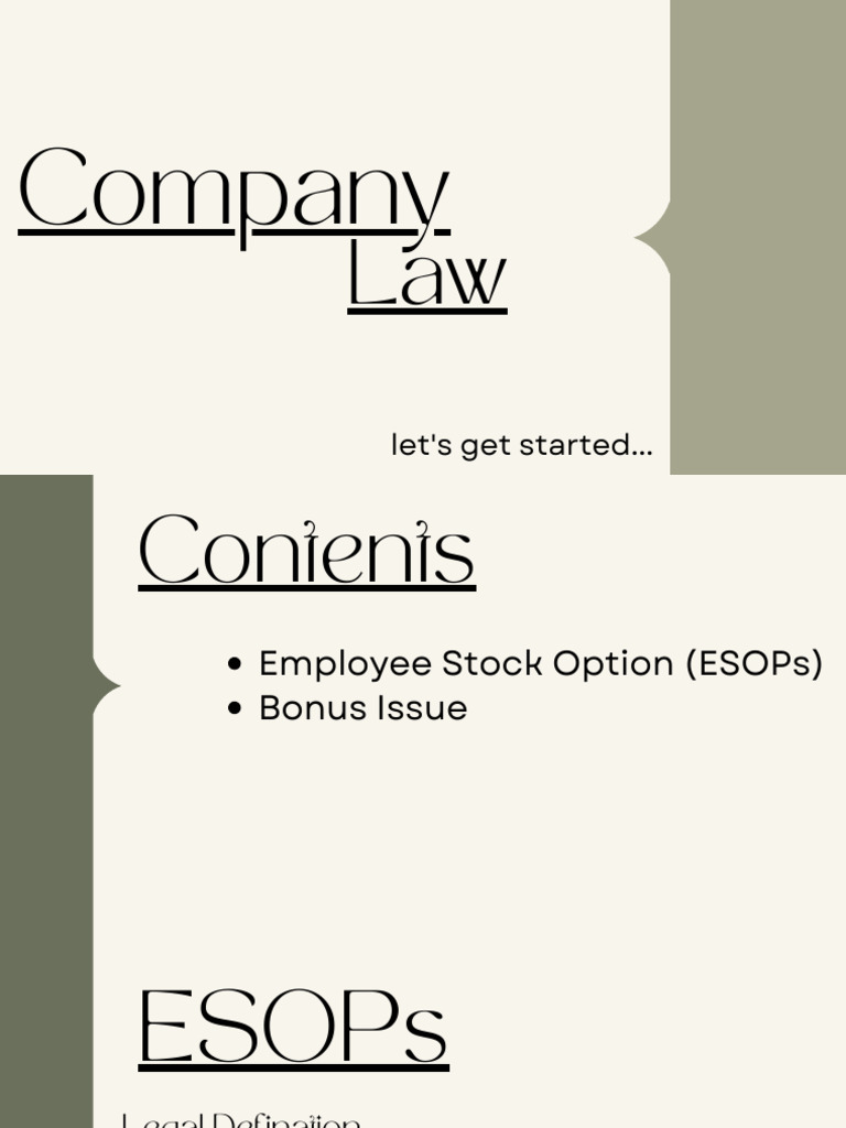 ESOPs & Bonus Shares Guide | PDF | Securities (Finance) | Stocks