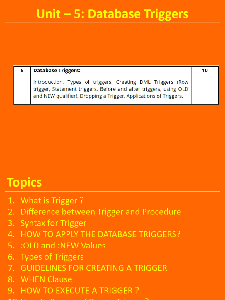 Unit - 5 | PDF | Pl/Sql | Software Engineering
