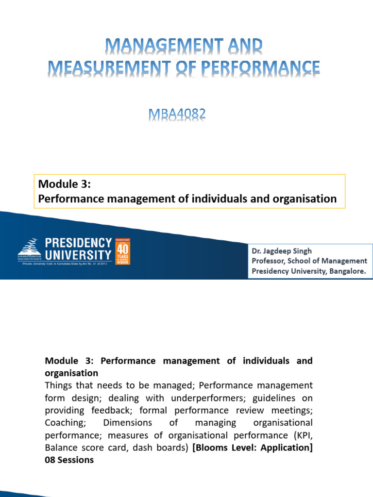 Performance Manaagememt Module 3 | Download Free PDF | Performance Indicator | Performance Appraisal