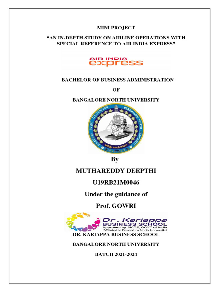 Deepthi Mini Project 111 | PDF | Airlines | Low Cost Carrier