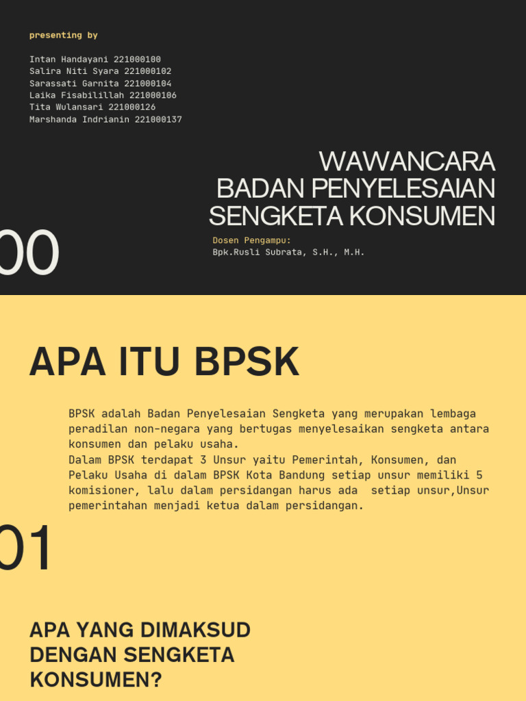 BPSK Bandung: Penyelesaian Sengketa Konsumen | PDF