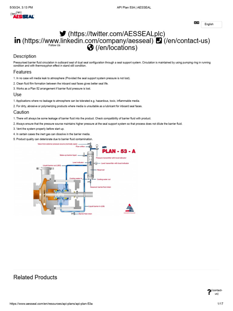 API Plan 53A 121 - AESSEAL | PDF