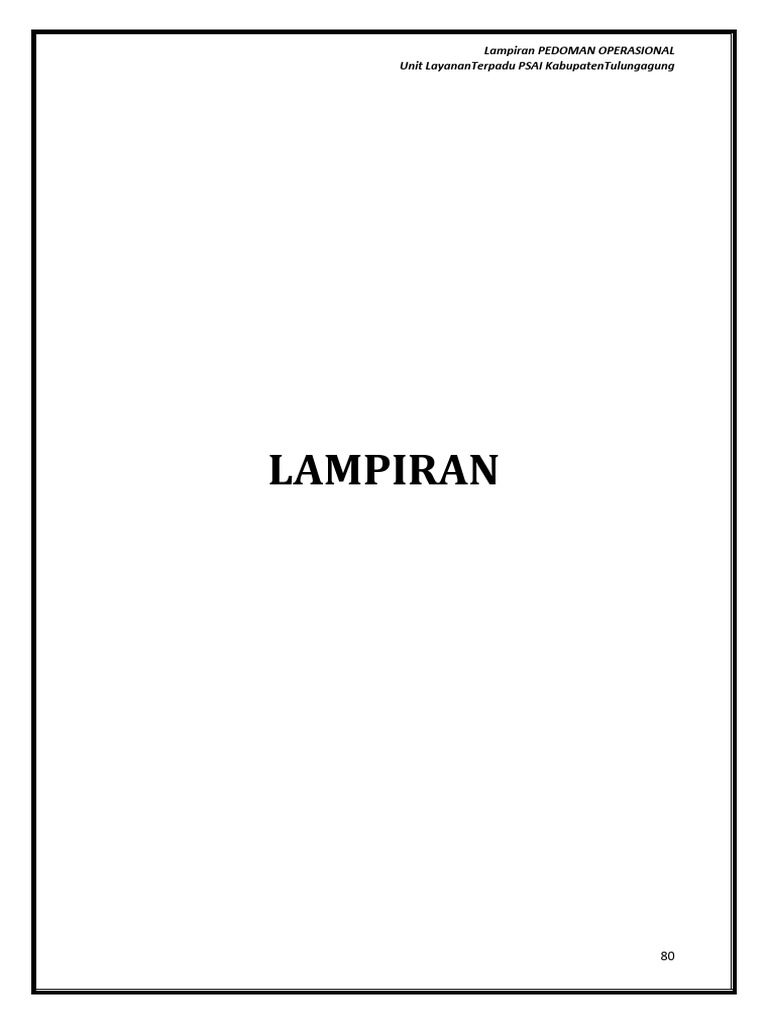 KOP Unit Layanan Terpadu PSAI | PDF