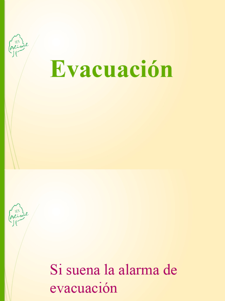 Guía de Evacuación Escolar IES Alisal | PDF