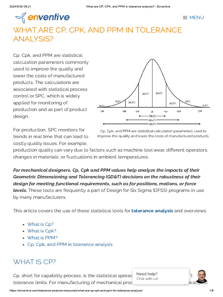 Understanding Cp, Cpk, and PPM in Quality | PDF | Engineering Tolerance ...