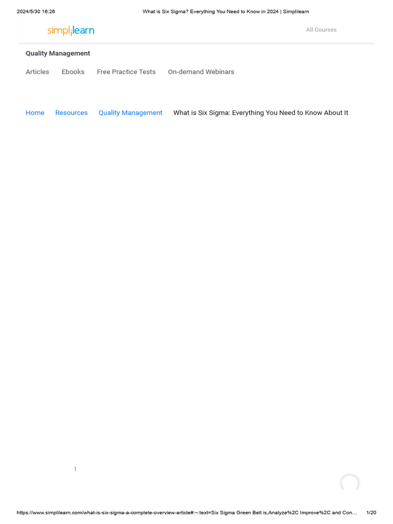 What Is Six Sigma - Everything You Need To Know in 2024 - Simplilearn ...