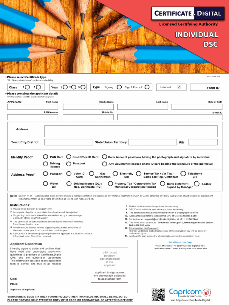 Digital Signature Form | PDF