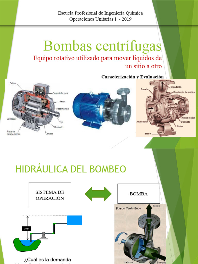 Hidráulica y Operación de Bombas Centrífugas | PDF | Bomba | Descarga (hidrología)