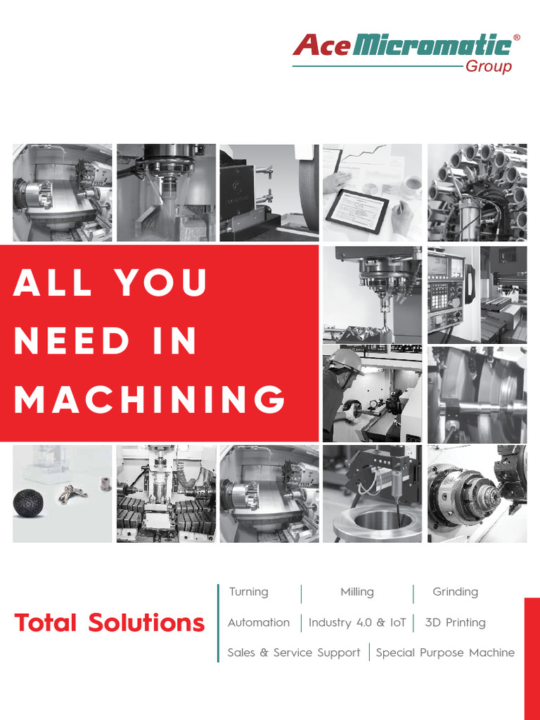 ACE Micromatic Brochure | PDF | Numerical Control | Grinding (Abrasive ...