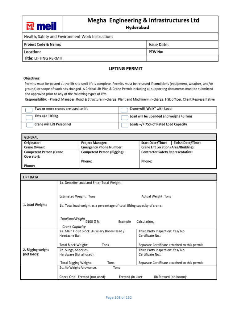 Girder Lifting Permit | Download Free PDF | Crane (Machine ...