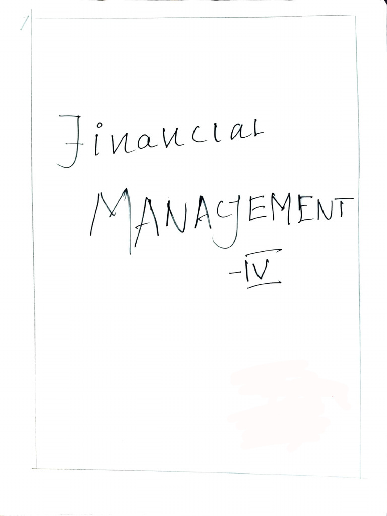 FM Assignment - IV | PDF