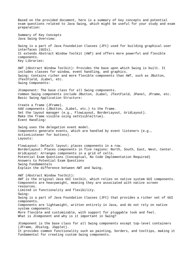 Swing | PDF | Software | Software Engineering