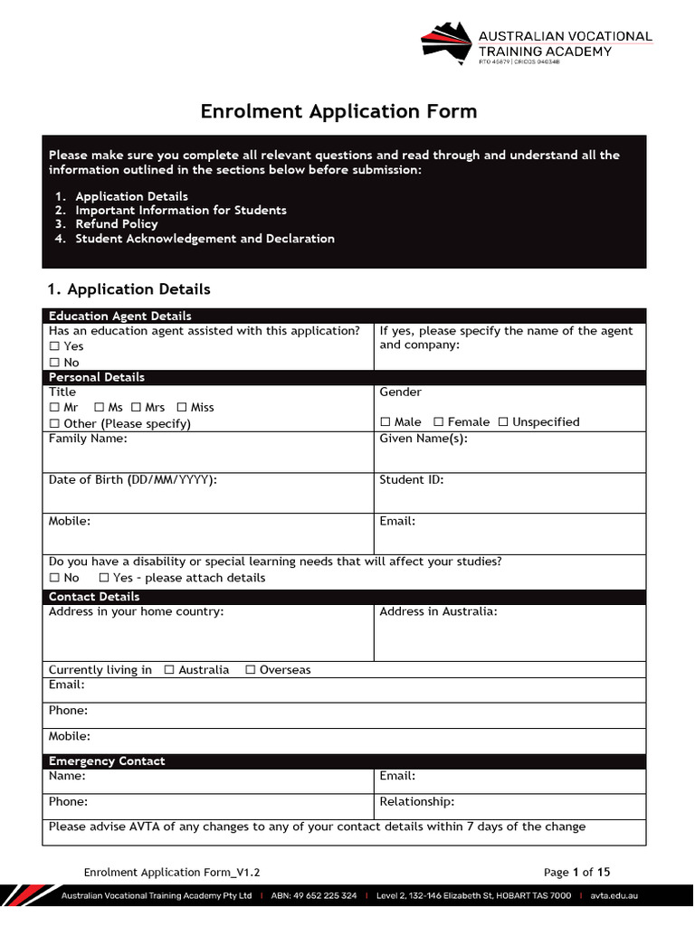 AVTA Enrolment Application Guide | PDF | Web Conferencing | Internet