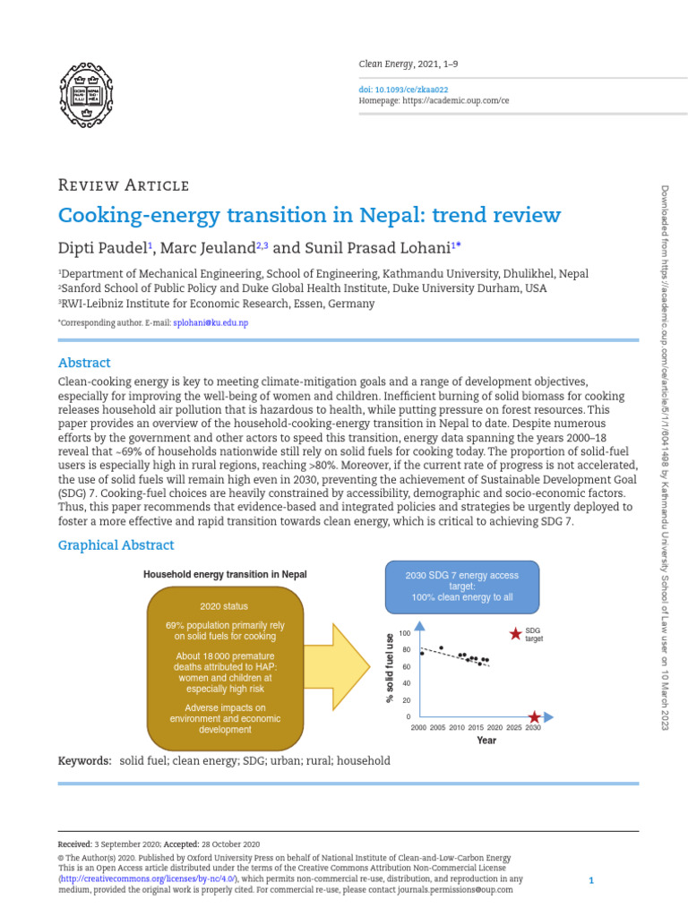 Cooking Energy Transition in Nepal | PDF | Biogas | Renewable Energy