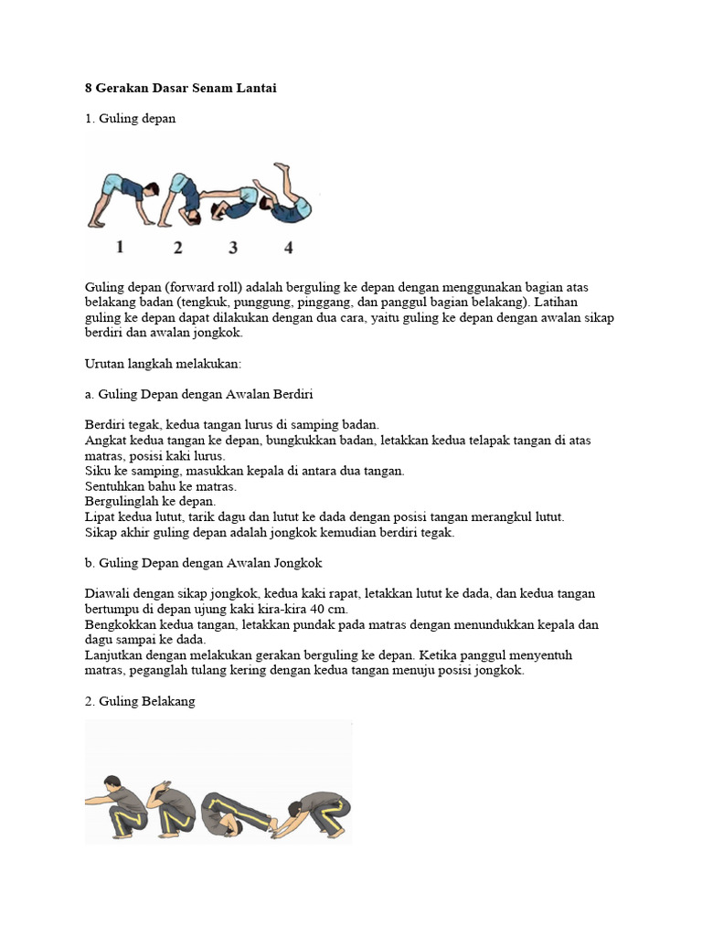 8 Gerakan Dasar Senam Lantai | PDF
