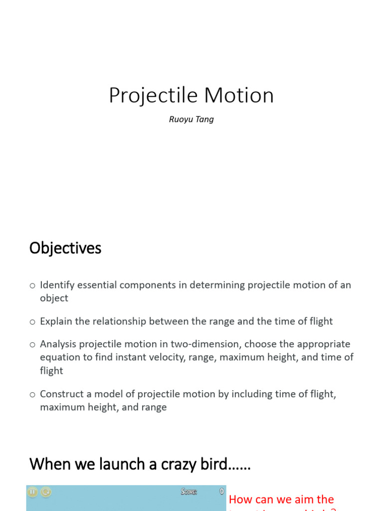7.projectile Motion 2022 | PDF | Projectiles | Mechanics