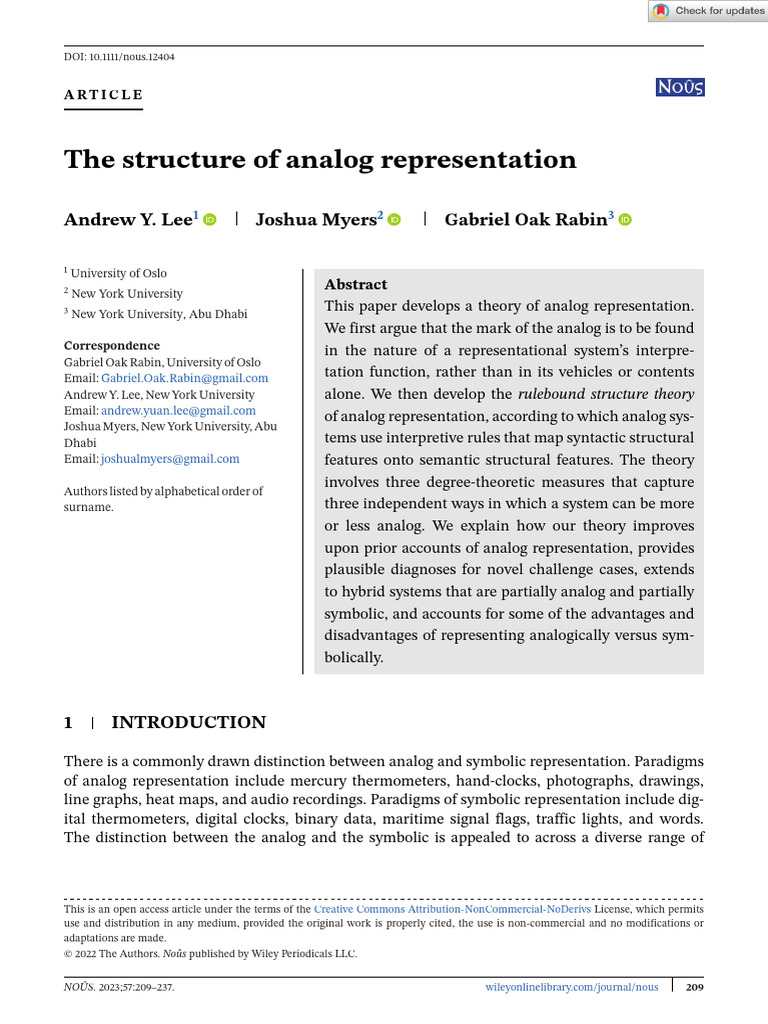 Analog Representation Structure | PDF | Function (Mathematics) | Interpretation (Logic)
