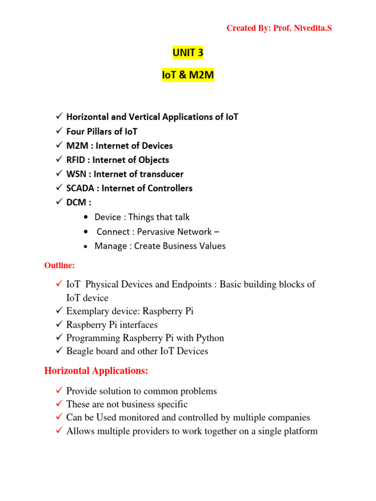 Iot Unit 3 Notes | PDF | Radio Frequency Identification | Wireless ...