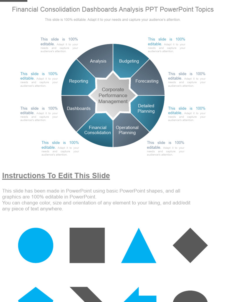 Financial Consolidation Dashboards Analysis PPT Powerpoint Topics | PDF | Icon (Computing ...