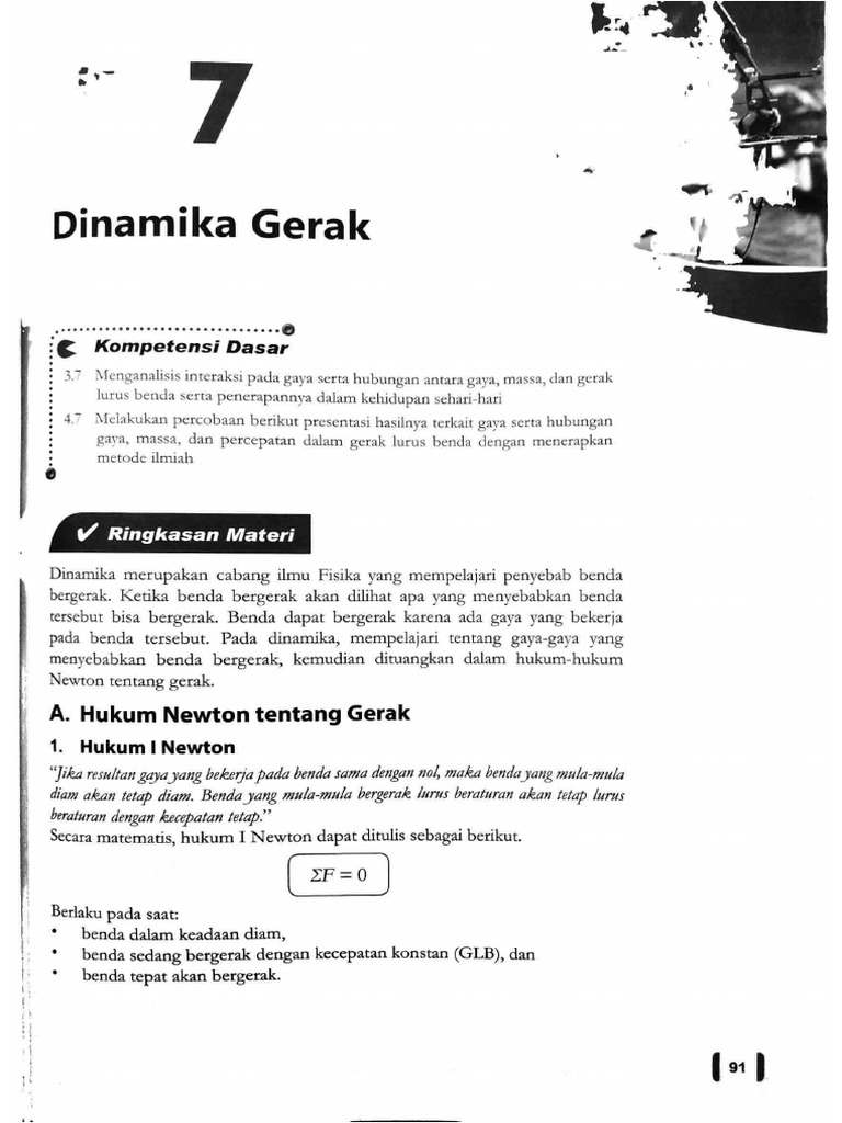 Bab 7 Dinamika Gerak | PDF