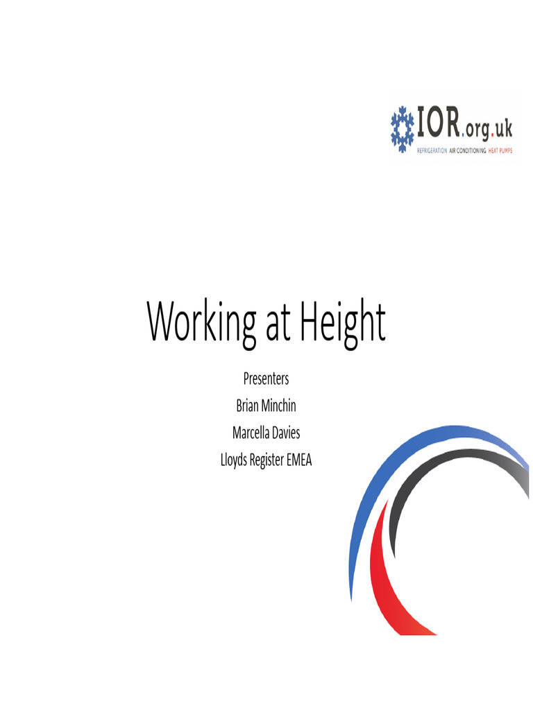 Working at Height Safety Overview | PDF | Risk | Safety