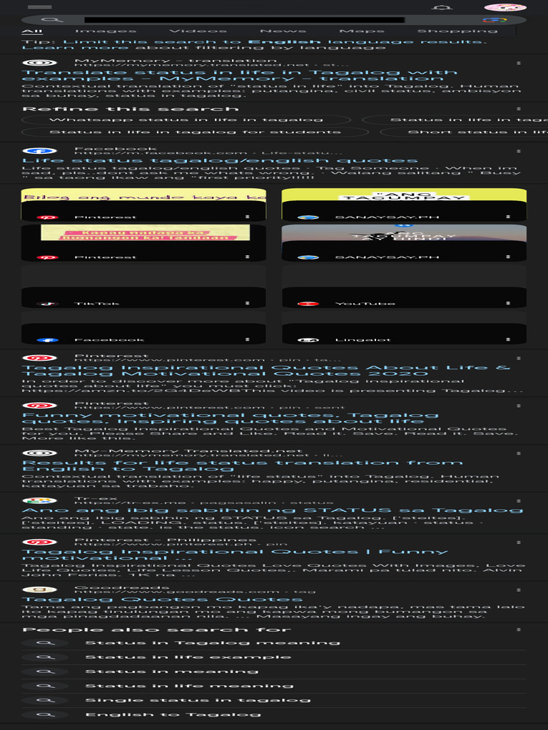 Status in Life in Tagalog - Google Search | PDF | Tagalog Language ...