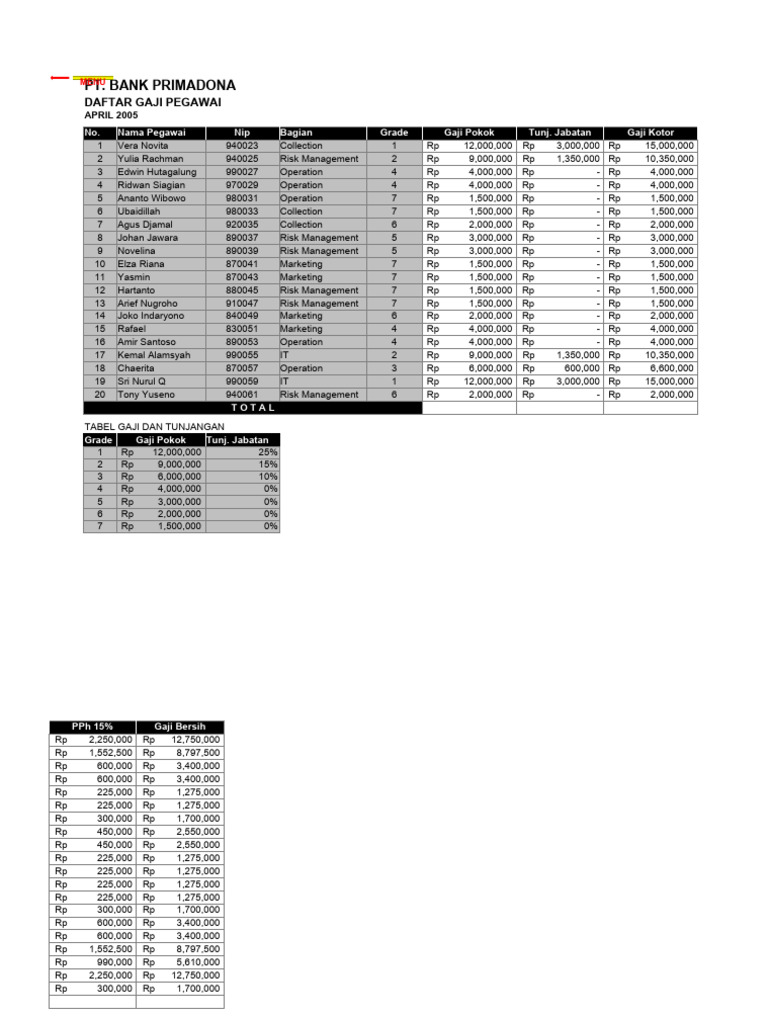 Latihan Pra Uas Genap 2024 | PDF