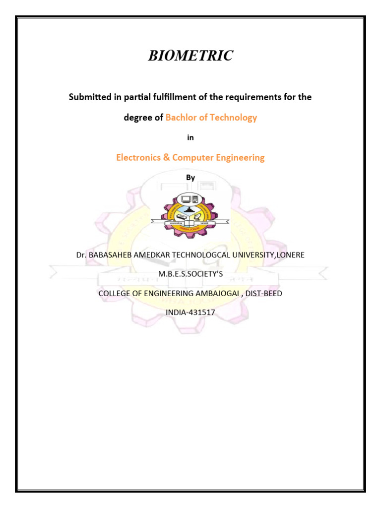 Biometric | PDF | Biometrics | Fingerprint