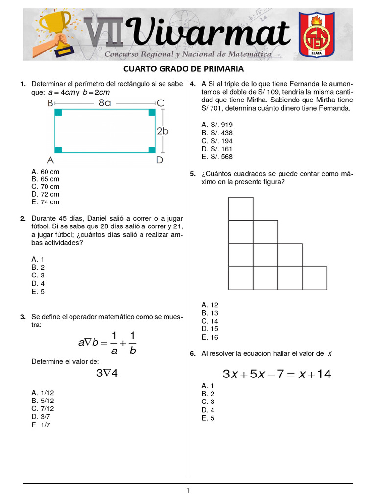 4to Grado de Primaria | PDF