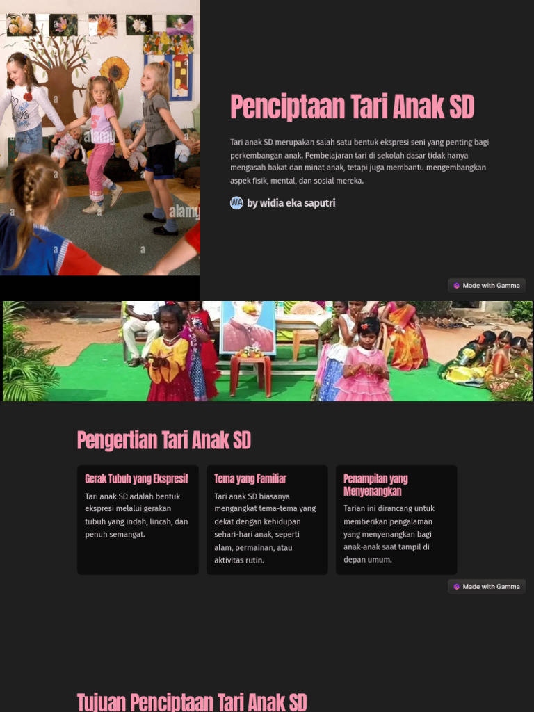Penciptaan Tari Anak SD | PDF