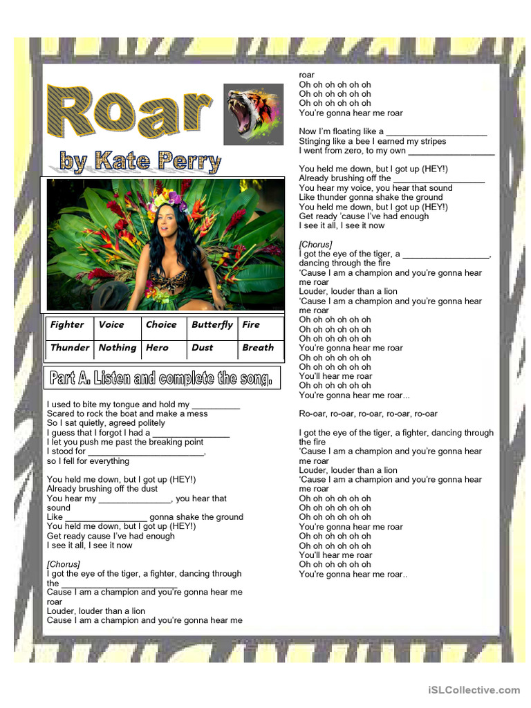 Song - Roar | PDF Song - Roar | PDF