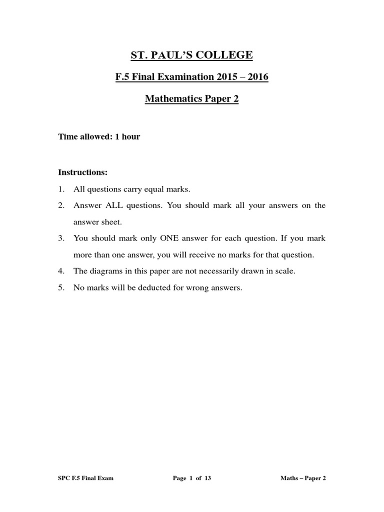 1516 F5 T2 Paper 2 | PDF