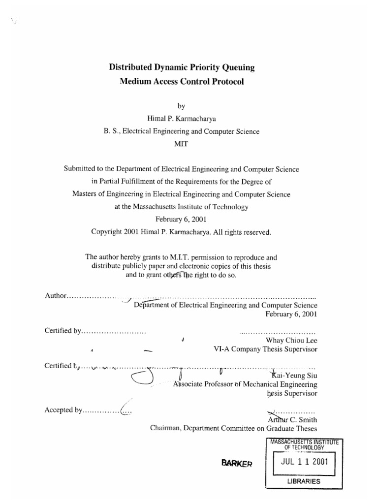 1 Distributed Dynamic Priority Queuing Medium Access Control Protocol Pdf Computer Network