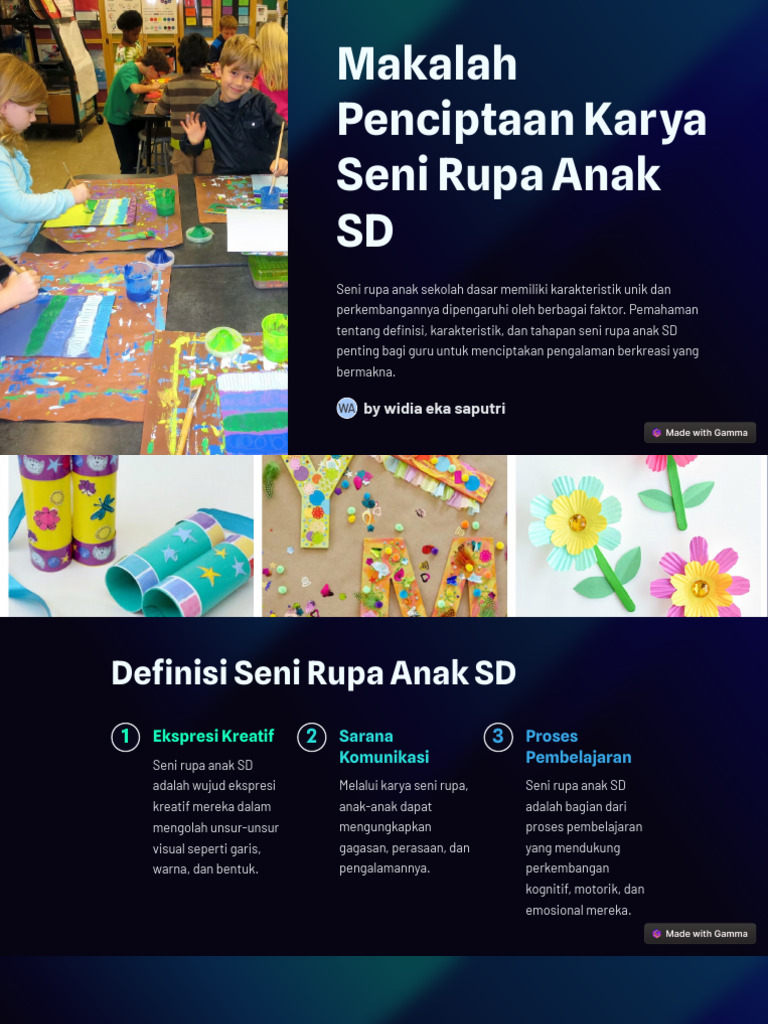 Penciptaan Karya Seni Rupa Anak SD | PDF