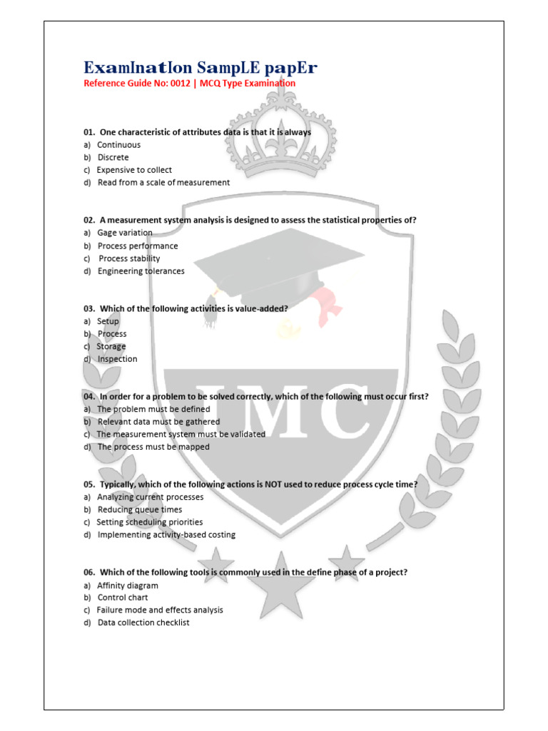 clssbb-exam-practise-paper | PDF | Variance | Standard Deviation
