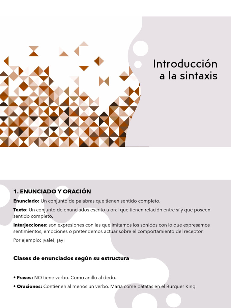 Introduccion A La Sintaxis | PDF | Asunto (gramática) | Verbo